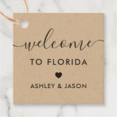 Welcome Tag, Wedding Welcome Bag Gift Tags, Kraft Favor Tags | Zazzle