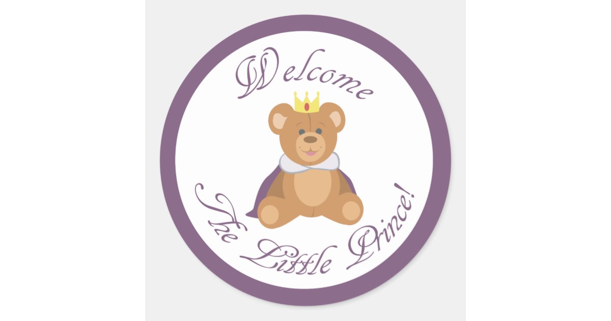 Welcome The Little Prince Classic Round Sticker | Zazzle