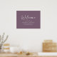 Welcome the wedding modern purple violet wedding poster | Zazzle