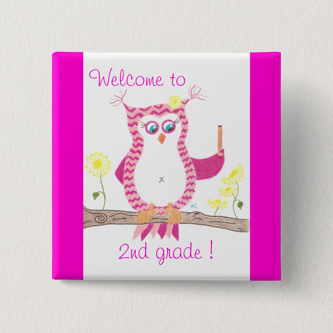Welcome to 2nd grade student pin button | Zazzle