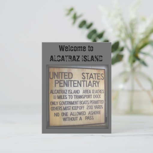 Welcome to ALCATRAZ Postcard | Zazzle