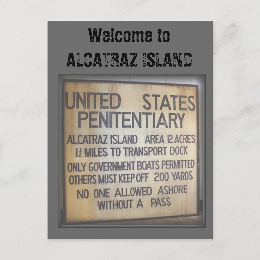 Welcome to ALCATRAZ Postcard | Zazzle