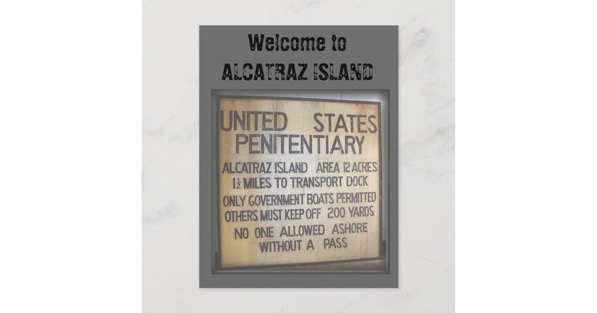 Welcome to ALCATRAZ Postcard | Zazzle