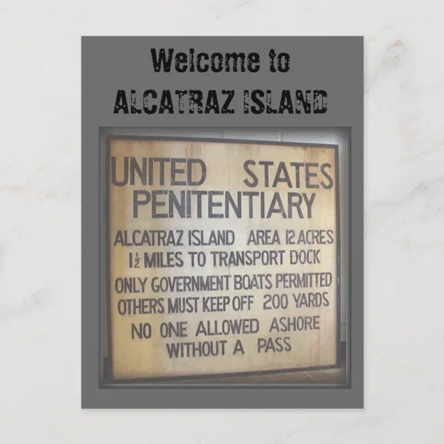 Welcome to ALCATRAZ Postcard | Zazzle