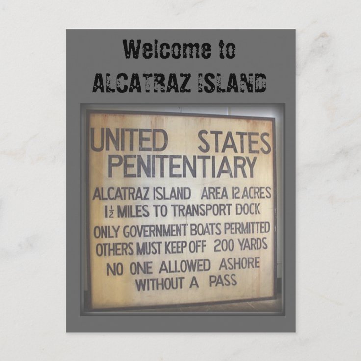Welcome to ALCATRAZ Postcard | Zazzle