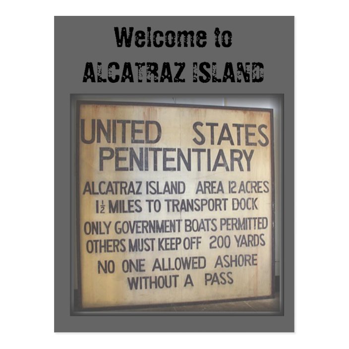 Welcome to ALCATRAZ Postcard | Zazzle.com