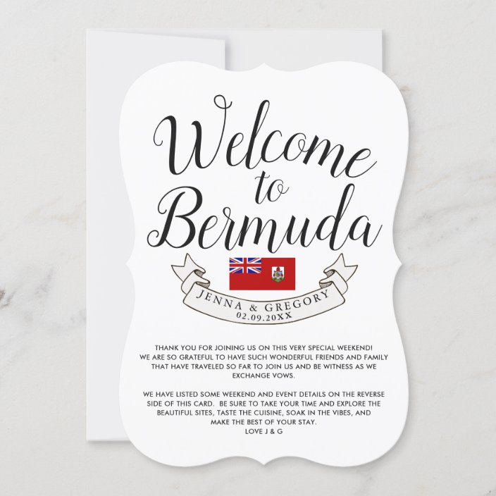 Welcome to Bermuda | Destination Wedding Favor Invitation | Zazzle