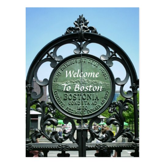 Welcome To Boston Postcard | Zazzle.com