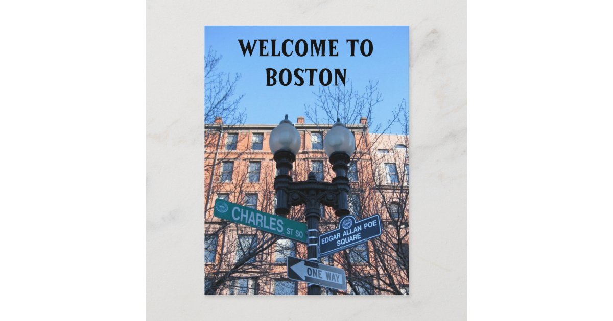 Welcome To Boston Postcard | Zazzle