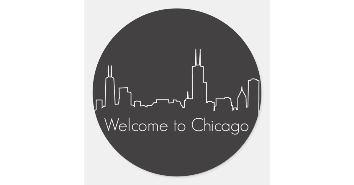 Welcome to Chicago Classic Round Sticker | Zazzle