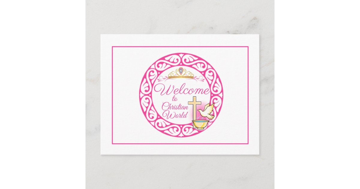 Welcome to Christian World Postcard | Zazzle