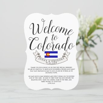 Welcome to Colorado | Destination Wedding Custom Invitation | Zazzle