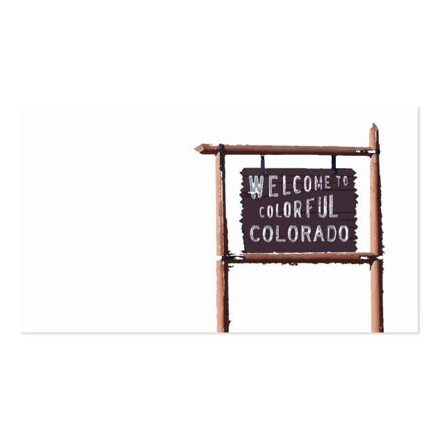 welcome to colorful colorado business card