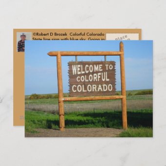 welcome to Colorful Colorado Post Card | Zazzle