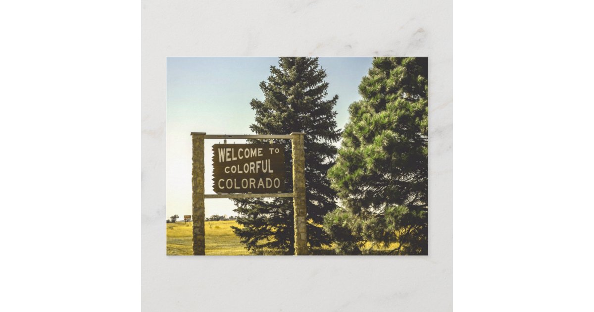 Welcome to Colorful Colorado Postcard | Zazzle