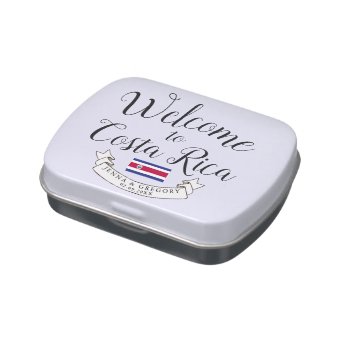 Welcome to Costa Rica | Destination Wedding Custom Candy Tin | Zazzle