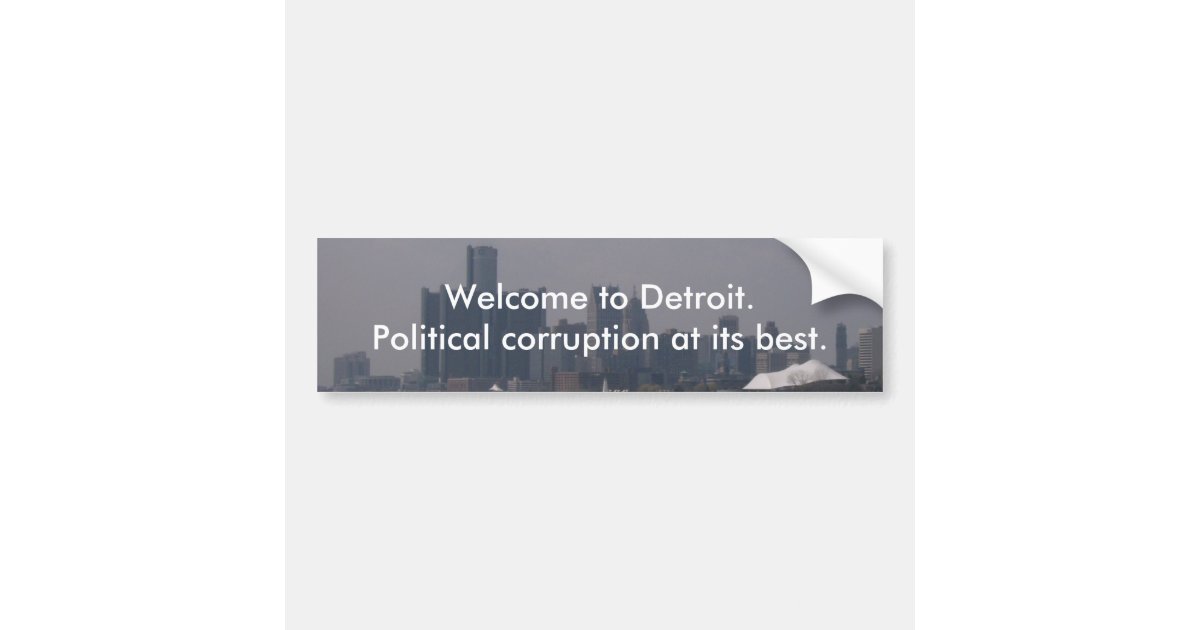 Welcome to Detroit Bumper Sticker | Zazzle