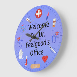 Welcome To Doctor's Office Customizable Clock | Zazzle
