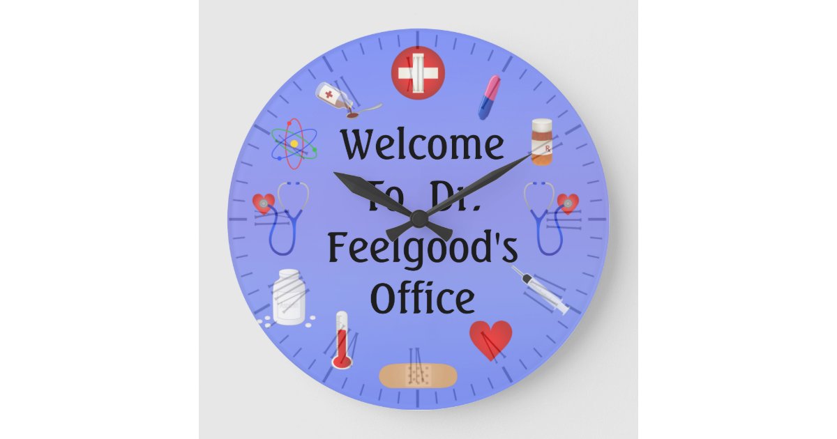 Welcome To Doctor's Office Customizable Clock | Zazzle