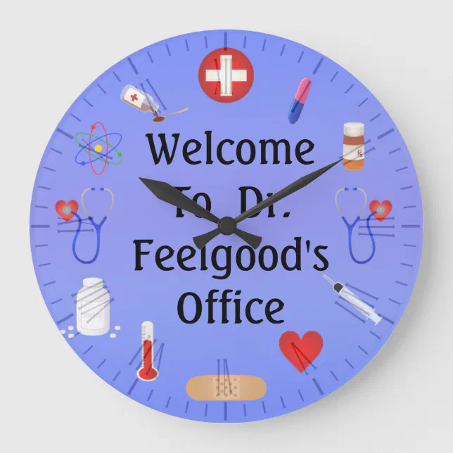 Welcome To Doctor's Office Customizable Clock | Zazzle