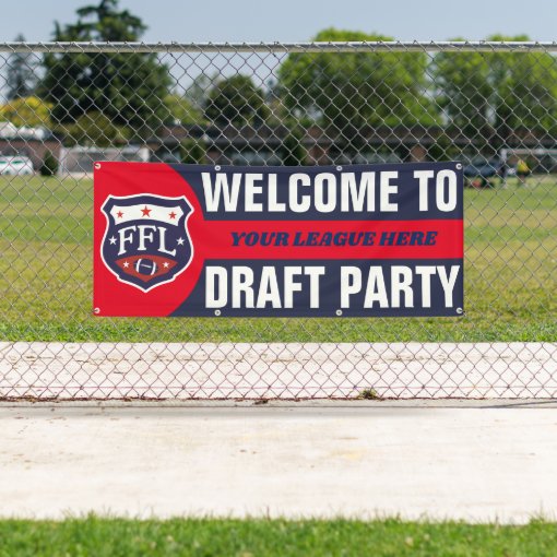 Welcome to Fantasy Football Draft Party Banner | Zazzle