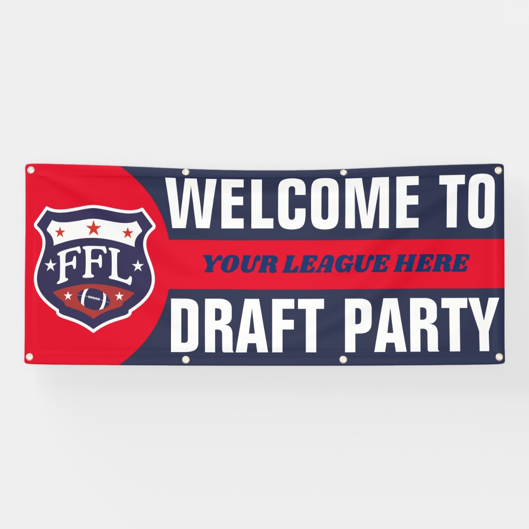 Welcome to Fantasy Football Draft Party Banner | Zazzle