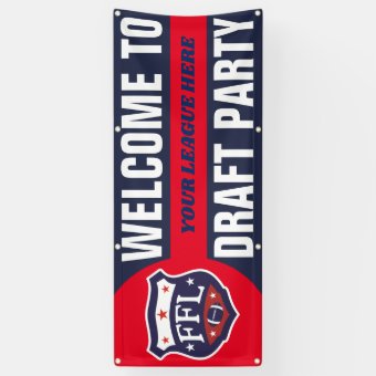 Welcome to Fantasy Football Draft Party Banner | Zazzle