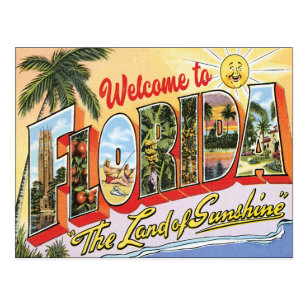 Welcome To Florida Postcards - No Minimum Quantity | Zazzle