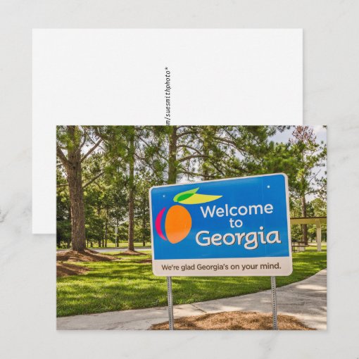 Welcome to Georgia Sign Postcard | Zazzle