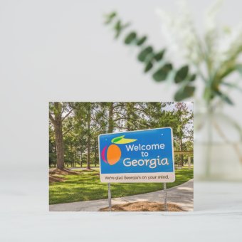 Welcome to Georgia Sign Postcard | Zazzle