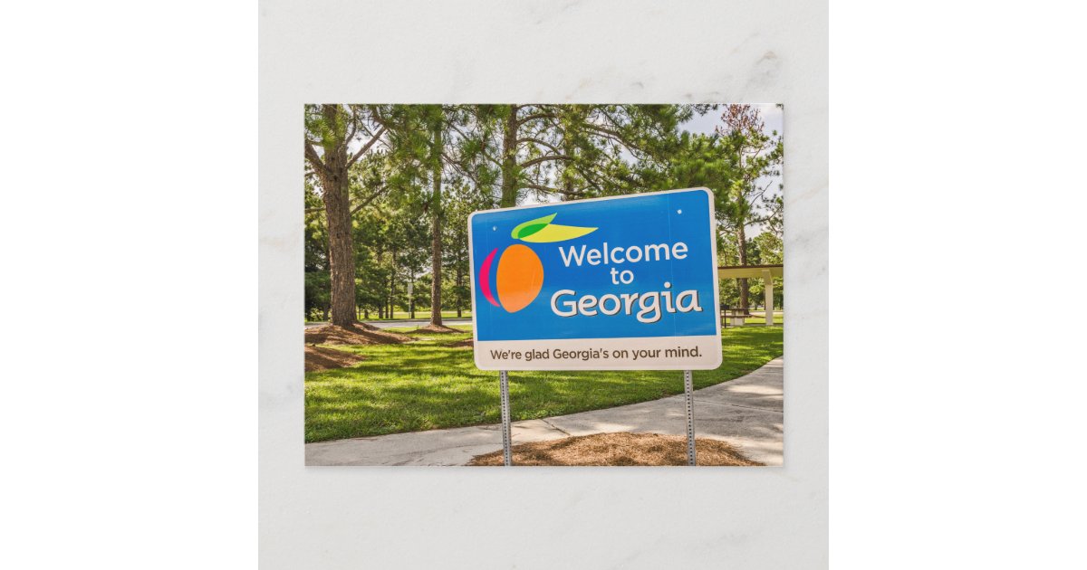Welcome to Georgia Sign Postcard | Zazzle