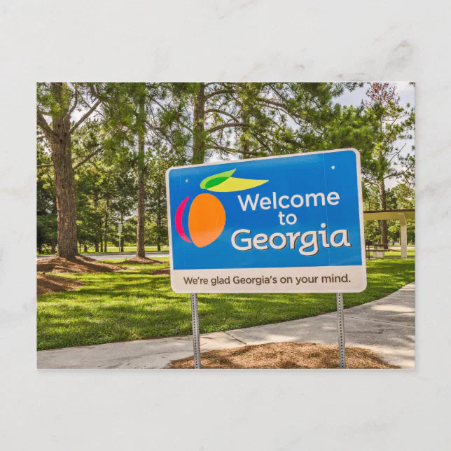 Welcome to Georgia Sign Postcard | Zazzle