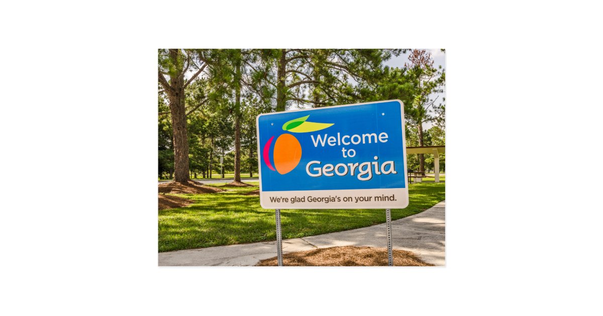 Welcome to Georgia Sign Postcard | Zazzle.com