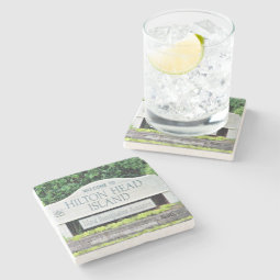 Welcome to Hilton Head Island Sign Coaster | Zazzle