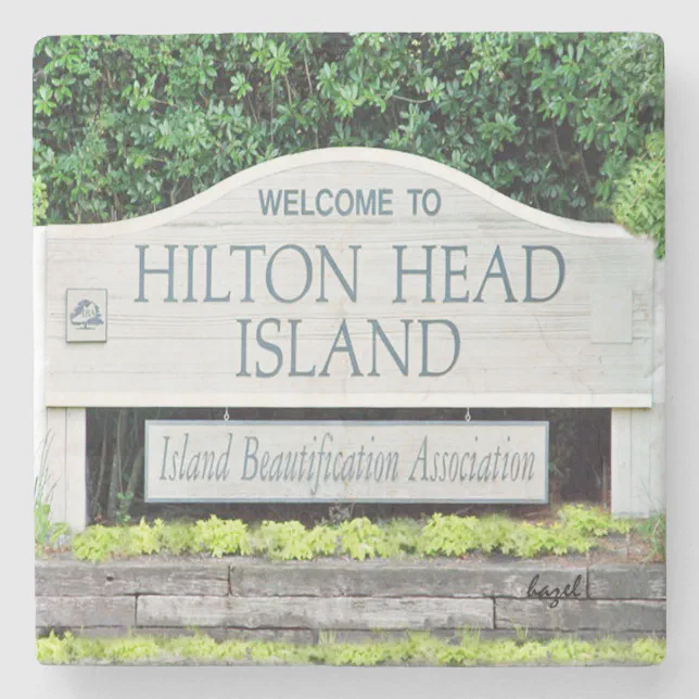 Welcome to Hilton Head Island Sign Coaster | Zazzle