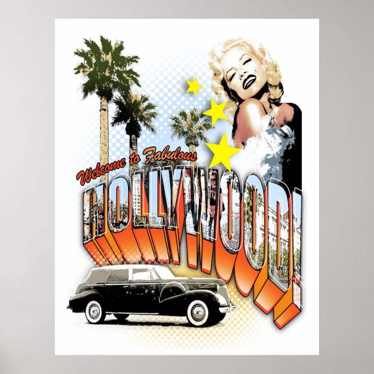 welcome to hollywood poster | Zazzle