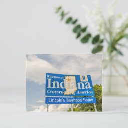 Welcome to Indiana Sign Postcard | Zazzle