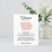 Welcome TO IOWA Letter & Itinerary ANY COLOR | Zazzle