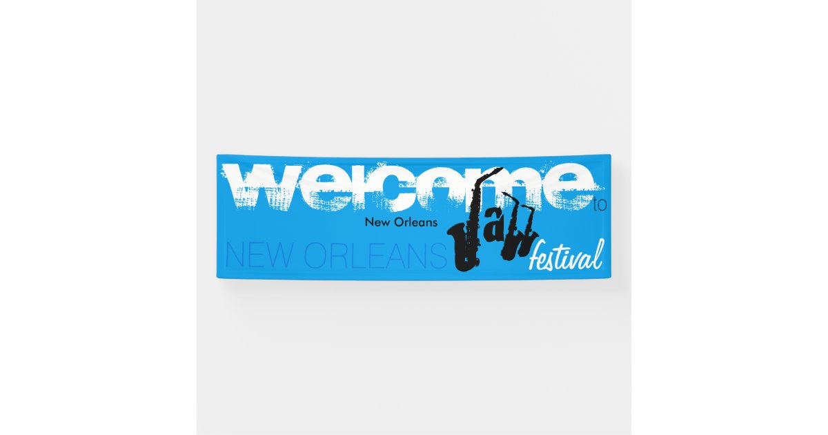 Welcome to Jazz Festival Banner | Zazzle