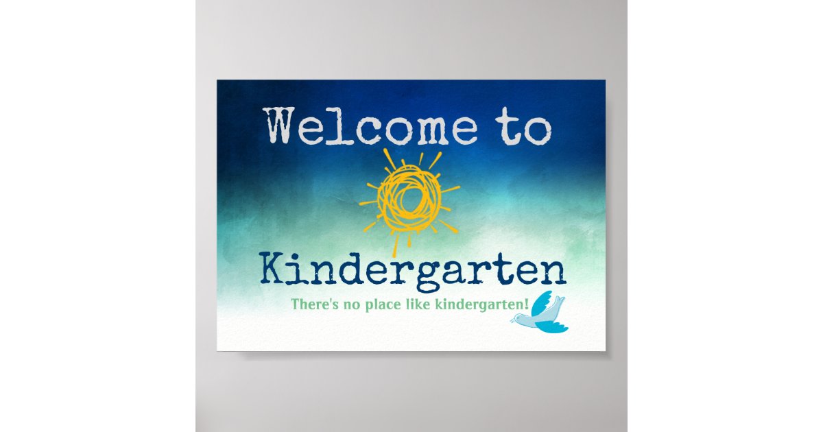 Welcome to Kindergarten Door Poster | Zazzle