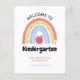 Welcome to Kindergarten Pastel Colored Rainbow Postcard | Zazzle