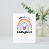 Welcome to Kindergarten Pastel Colored Rainbow Postcard | Zazzle