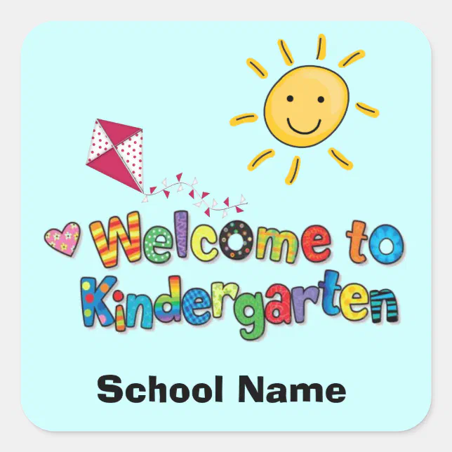 Welcome to Kindergarten Stickers | Zazzle