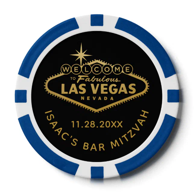 Welcome to Las Vegas Sign Casino Favor Poker Chips | Zazzle