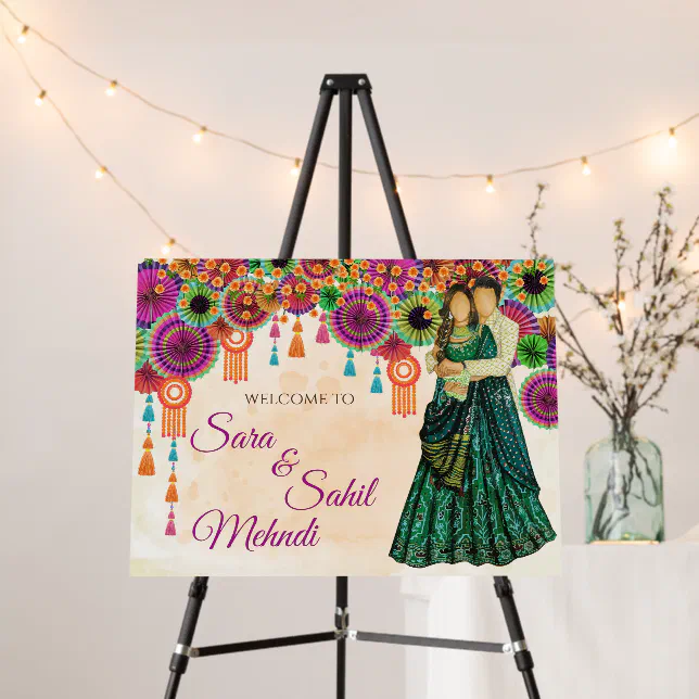 Welcome to Mehndi Signs as Mehndi Party posters | Zazzle
