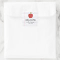 Welcome to my Class Apple Back to School Teacher Square Sticker | Zazzle