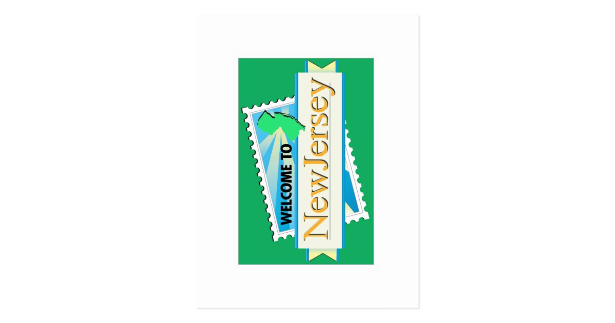 Welcome to New Jersey - USA Road Sign Postcard | Zazzle.com