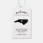 Welcome to North Carolina | Calligraphy Wedding Gift Tags | Zazzle