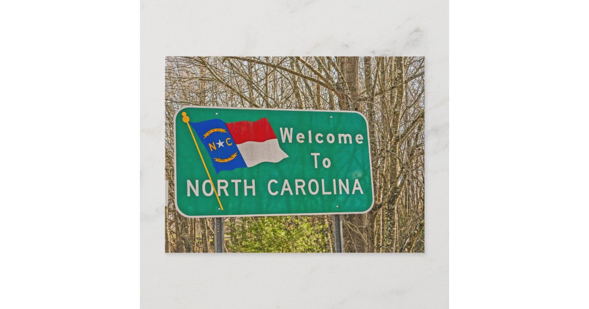 Welcome to North Carolina Sign Postcard | Zazzle
