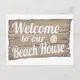 welcome to our beach house postcard | Zazzle